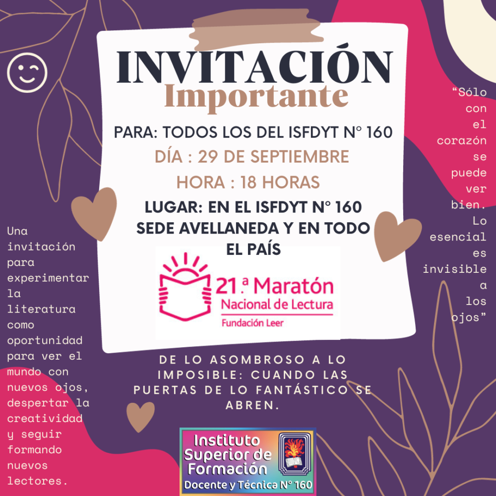 NOTICIAS – INSTITUTO SUPERIOR DE FORMACIÓN DOCENTE Y TÉCNICA Nº 160 ...